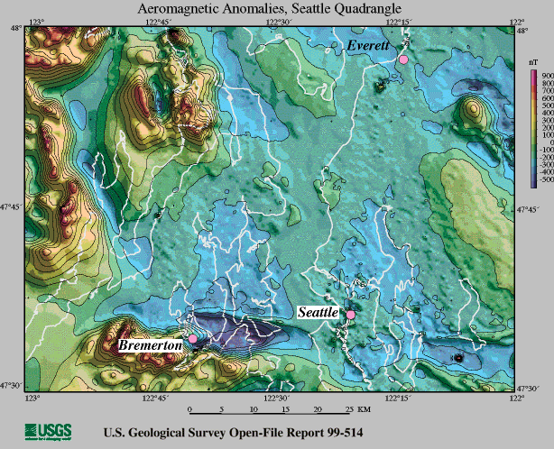 Puget Lowland aeromagnetic map