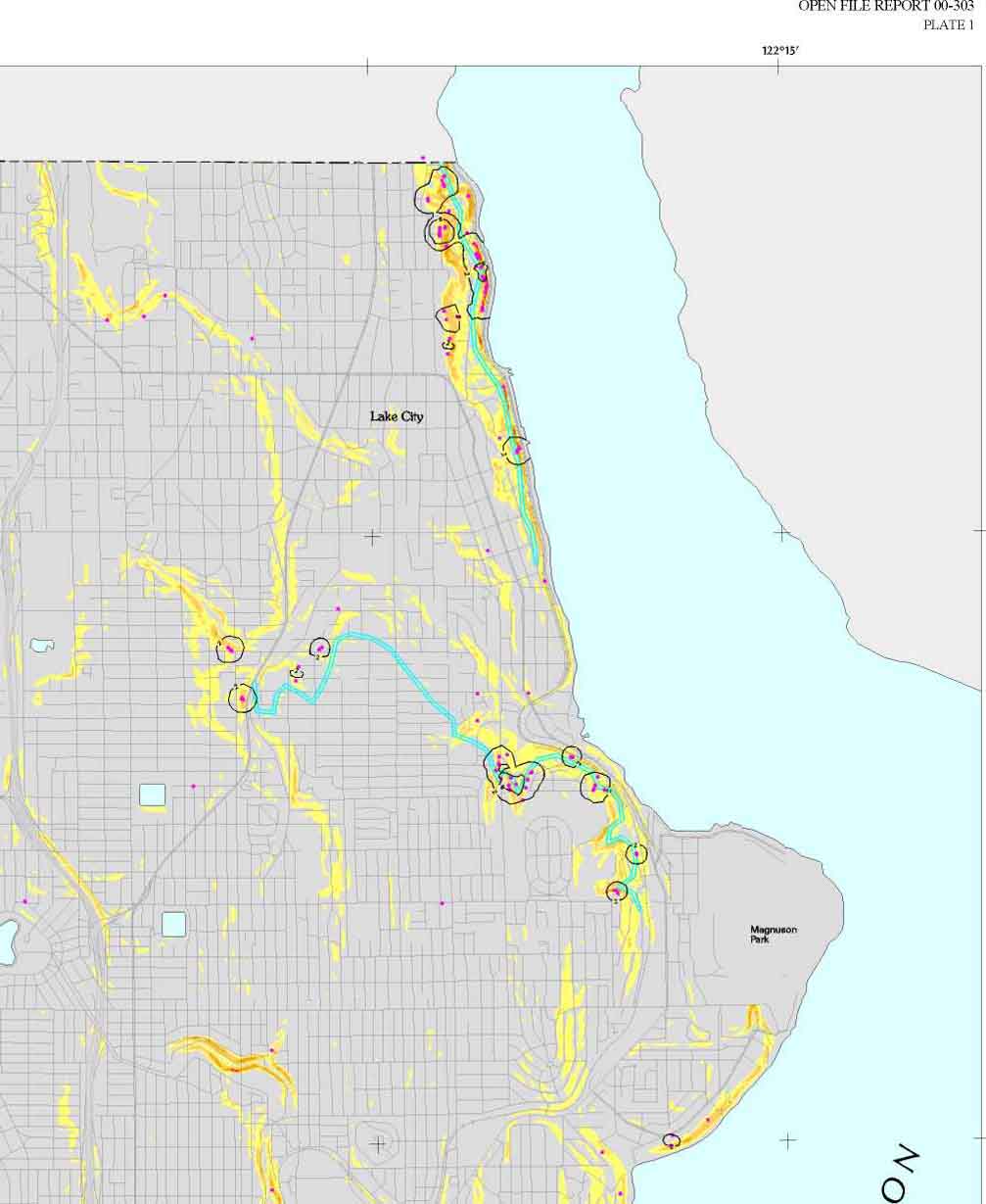 Plate 1. Preliminary map showing landslide densities, mean recurrance