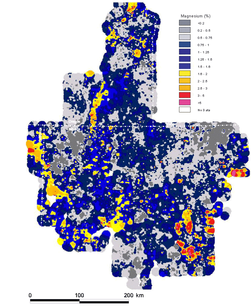 U.S. Geological Survey Open-File Report 02-227 - magnesium (ICP-40) grid